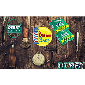 300 Derby Professional Single Edge Razor Blades comes with free Shaving Factory Straight Razor