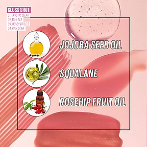 Kaja Lip Balm - Gloss Shot 01 Crystal Clear | High Shine, Non-Sticky, with Jojoba Oil, Sheer, Hydrating, Juicy, Plumper Looking, Non-irritating, Shea Butter, Nourishing Treatment, 0.14 FL Oz