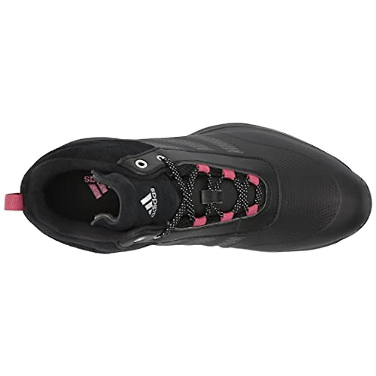 adidas Women's S2G Spikeless Mid-Cut Golf Shoes, Core Black/Dark Silver/Wild Pink, 7.5