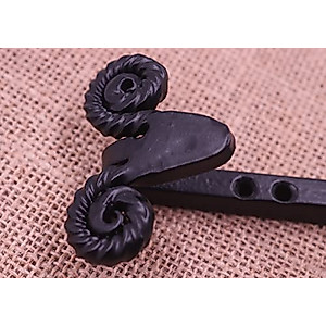 The Metal Magician Sheep Headed Iron Hooks Wall Mount Black Hanger Set of 3 Heavy Duty Towel Holder for Hanging Hats, Coat, Keys, Clothes, Bags Closet Hooks for Bathroom, Kitchen, Entryway