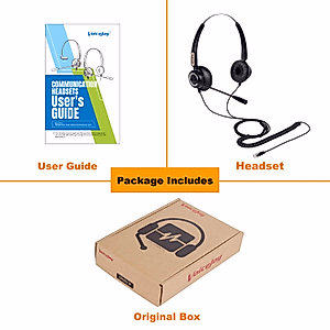 VoiceJoy Corded RJ9 Phone Headset Binaural with Noise Canceling Microphone ONLY for Cisco IP Phones: Such as 7942 7971 8841,8845, 8851, 8861,8945, 8961, 9951, 9971 etc