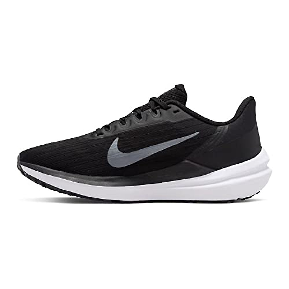Nike Women's Air Winflo 9 Running Shoes, Black/White-Dk Smokey Grey, 8 M US