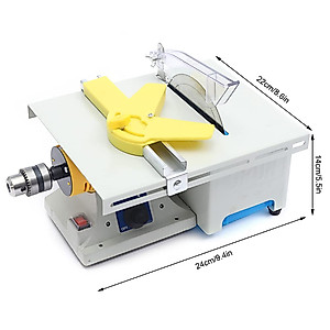 Gem Jewelry Rock Polishing Buffer Machine, 750W 110V Lathe Table Saw Polisher Cutting Machine Mini Table Rock Saw