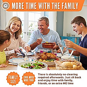 Air Fryer Liners XL FAMILY SIZE, 100 Pcs, 9.06-inch Internal Diameter Disposable Paper Liner for Baking Frying Grilling Roasting Microwave - Unbleached Non-Stick Oil-proof. For ROUND &/SQUARE Fryers