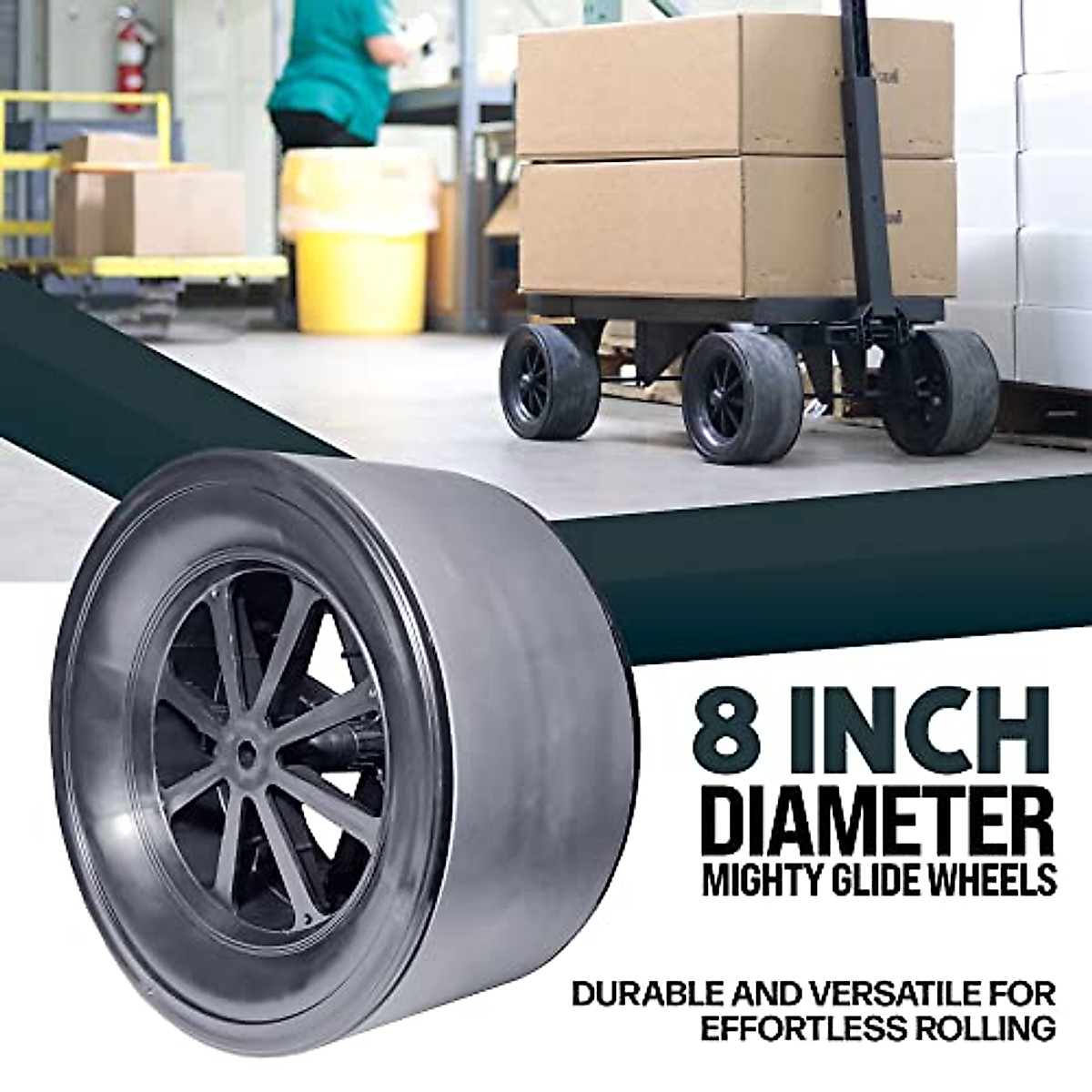 Mighty Max Cart Platform Hand Truck & Moving Dolly, Black - 250 lb Capacity (Flatbed Only) 100% USA Made