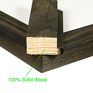 Rustic Wooden Poster Picture Frame 16x20 - Natural Solid Eco Distressed Wood for Wall Mounting Photo Frame - Charcoal