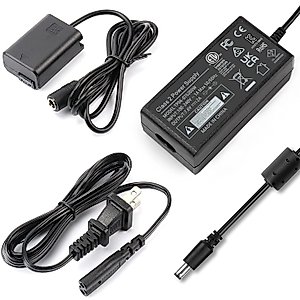F1TP AC PW20 AC Power Supply Adapter NP-FW50 Dummy Battery Coupler kit for Sony Alpha A6500 A6400 A6300 A6100 A6000 A5100 A5000 A7II A7SII A7RII A7 A7S A7R RX10 II III IV NE ZV-E10 Cameras