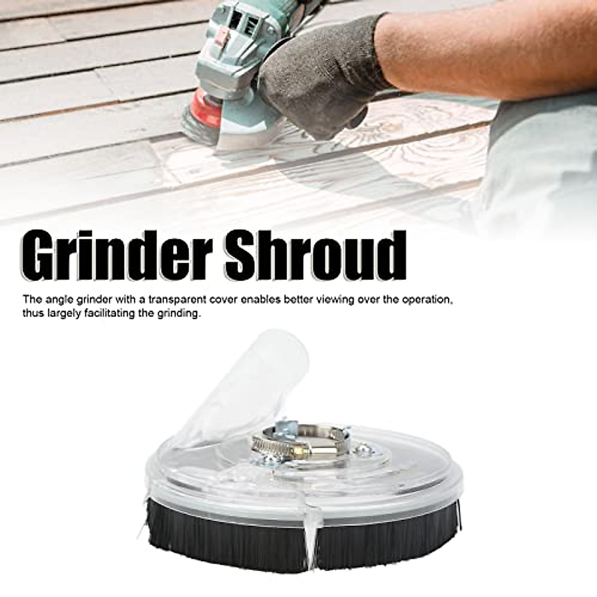 Dust Shroud, Grinder Shroud Angle Grinder Dust Collector Transparent Cover Protector for Grinding