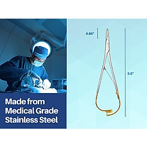 Mathieu Ligature Elastic Placing Pliers 5.5" with Tungsten Carbide Inserts, Separator Placer, Orthodontic Lace Back Tightener ARTMAN Brand