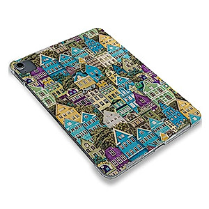Cute House Design Art case Compatible with iPad Mini Air Pro 7.9 8.3 9.7 10.2 10.9 11 12.9 inch Pattern Cover New 2022 2021 Trifold Stand 3 4 5 6 7 8 9 Generation 361 (10.2" 7/8/9 gen)