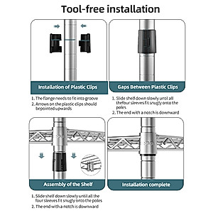 SINGAYE 5 Tier Adjustable Storage Shelf Metal Storage Rack Wire Shelving Unit Storage Shelves Metal 660Lbs Capacity 23.6" L x 14" W x 59.1" H for Pantry Closet Kitchen Laundry Silver