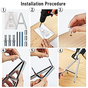 House Numbers for Outside, Gibolin 5 Inch Silver Floating Metal Modern Address Numbers Garden Door Mailbox Decor Anti-Rust Visibility Signage with Nail Kit, Number 9