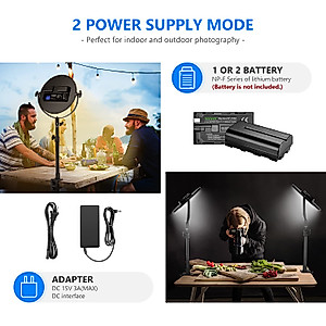Neewer Desk Mount Round LED Video Light with C-Clamp Stand and 2.4G Wireless Remote, 2-Pack 10.6-inch 30W 3200K-5600K Dimmable Bi-Color Soft Light Panel CRI97+ for Game/Live Streaming/Video Conference