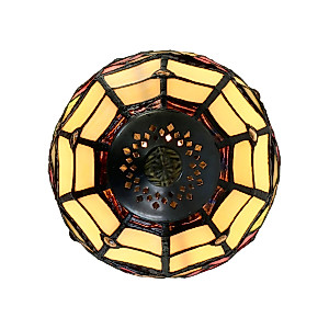 Dale Tiffany TA70711 Enid Table Lamp, Antique Brass and Art Glass Shade, 16.00x5.75x5.75