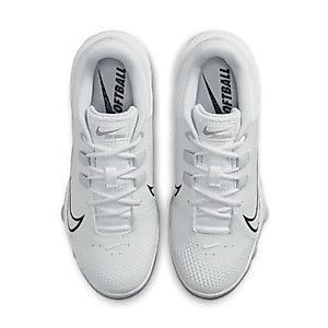 Nike Women's Hyperdiamond 4 Pro Molded Softball Cleats White | Black Size 8.5 Medium
