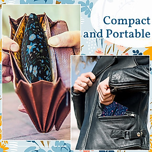 Kigeli 2 Pieces Purse Tissue Holder Travel Tissue Pouch for Purse Fabric Zipper Enclosed Pouches Reusable Flower Pattern Paper Holder for Coins, 5.25 x 3 Inches(Rustic Floral Print)