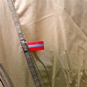 Genma0 Ultralight 2 Person Tipi Hot Tent with Fire Retardant Stove Jack for Flue Pipes with 2 Doors Brown Green (Brown-Green)