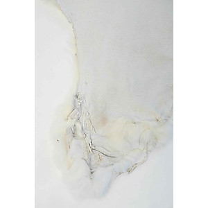 SLC Genuine White Rabbit Pelt for Décor & Crafts, Single Genuine Fur Hides