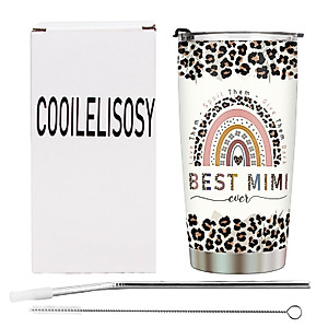 Mimi Gifts-Grandma Gifts from Granddaughter Grandson,Best Mimi Ever Gift,Mothers Day Gifts,Birthday Gifts for Mimi Grandmother Gigi Nana-Stainless Steel Insulated Travel Mug-Grandma Tumbler 20oz