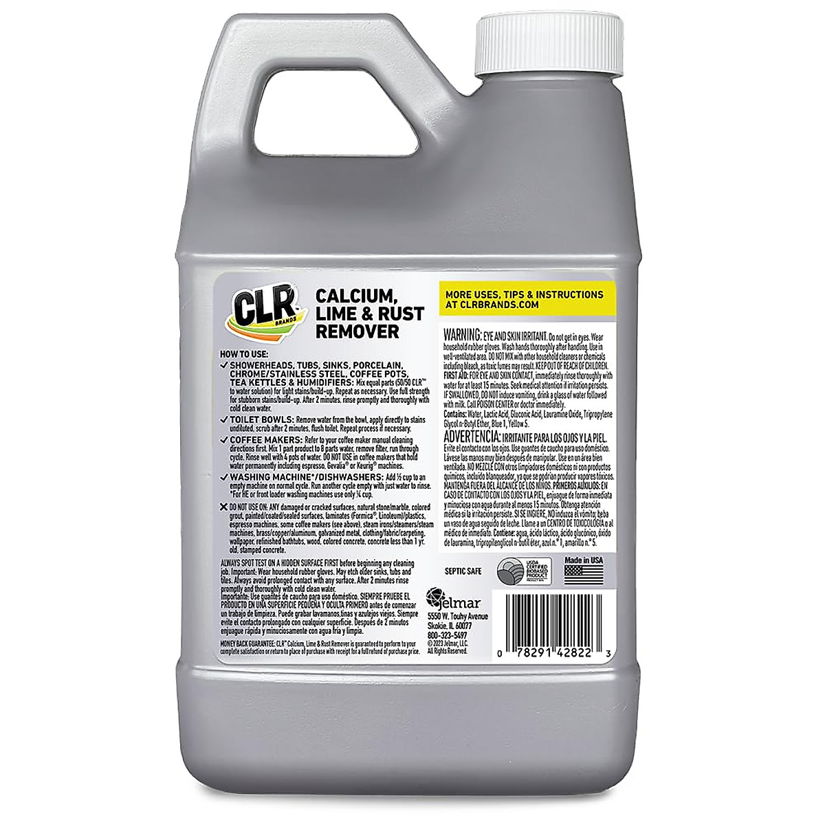 CLR Calcium, Lime & Rust Remover, Blasts Calcium, Dissolves Lime Deposits, Zaps Stubborn Rust Stains and Hard Water Deposits, 80 Ounce Bottle