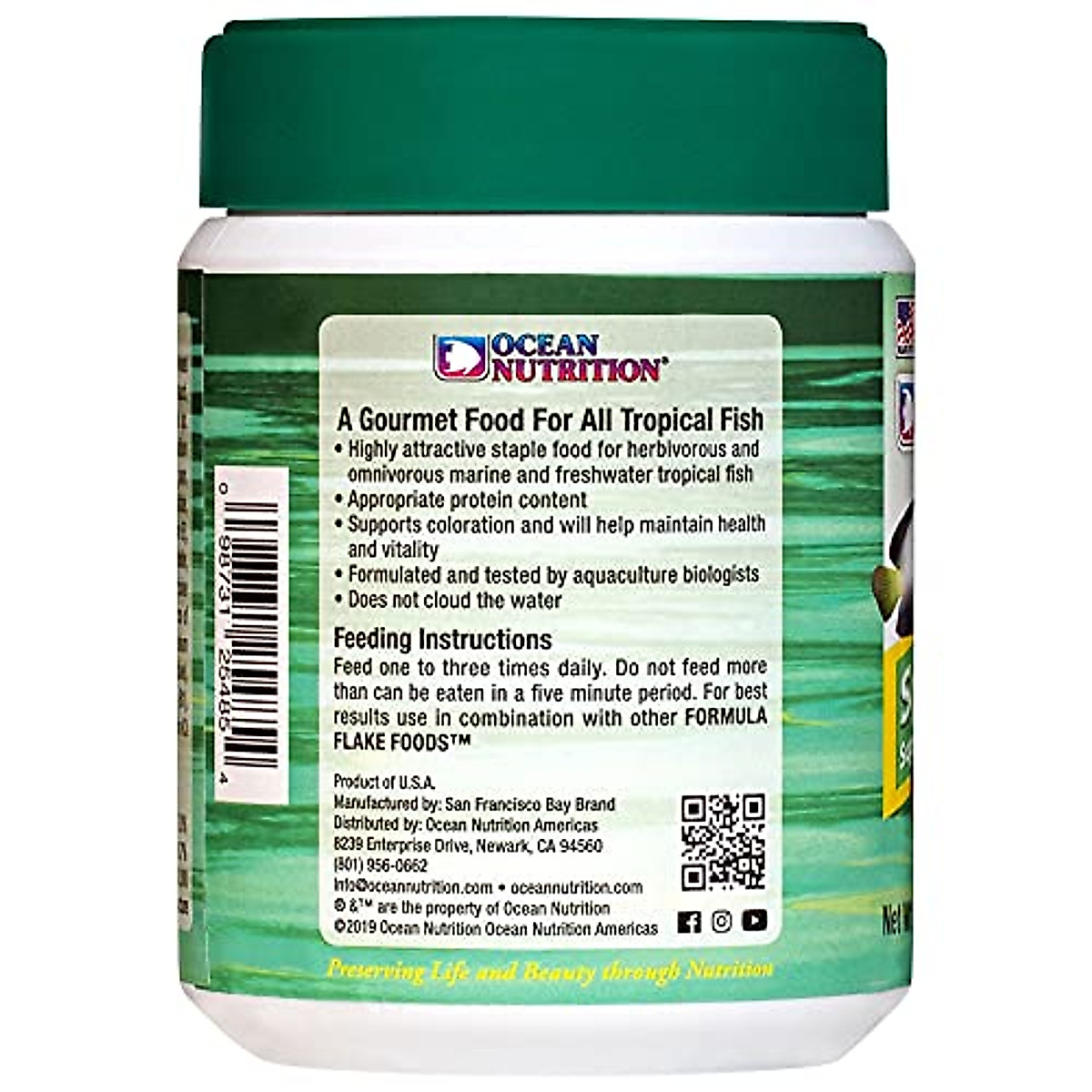 Ocean Nutrition Spirulina Flakes 2.5-Ounces (70 Grams) Jar