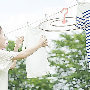 Cabilock Spiral Hanger Blanket Hanger Spiral Sheet Hanger Stainless Steel Quilt Hanger Clothes Drying Rack Space Saving Hangers for Bed Sheet Coverlet