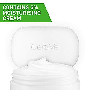 CeraVe Hydrating Cleanser Bar - Soap-Free Body and Facial Cleanser with 5% Cerave Moisturizing Cream - 4.5 Ounce Bar
