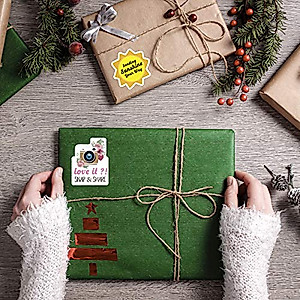 Muminglong 1.5 Inch Camera Retro Flower Stickers, Small Small Shop Stickers, Thank You Sticker,Small Business, Packaging Sticker, 500 PCS