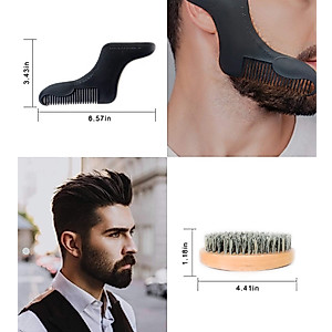 SILLUN Beard Bib Apron Beard Catcher for Shaving, Beard Brush Beard Comb Beard Scissors Beard Kit for Men, Gifts for Men Dad Husband, Gifts for Fathers, Christmas Gifts Valentines Day Gifts for Him