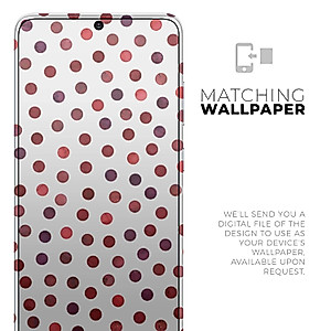 DesignSkinz Red Watercolor Dots Over White Protective Vinyl Decal Wrap Skin Cover Compatible with The Samsung Galaxy S20 (Screen Trim & Back Glass Skin)