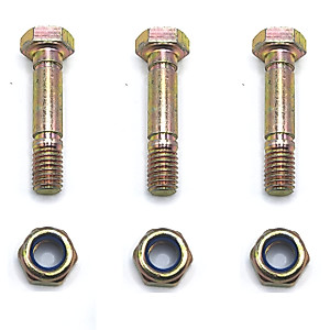3 PK 710-0890 Shear Bolts and Nuts for MTD Craftsman Troy-Bilt Cub Cadet 710-0890A 910-0890A 910-0890 Two-Stage Snow Thrower Models (2004 & Prior) Includes Hex Nuts (1-1/2" x 5/16"-18)