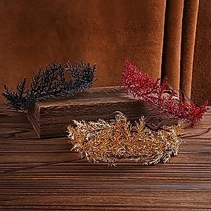 MOSTORY Handmade Gothic Black Flower Crown- Elf Dark Headband Fairy Woodland Headpiece Elven Forest Circlet for Halloween Renaissance Goth Wedding Cosplay Photo Prop