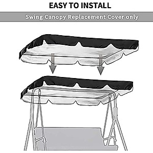 BTURYT Outdoor Patio Swing Canopy Replacement Porch Top Cover Universal for Garden Patio Porch Yard Seat Furniture(top Cover only)