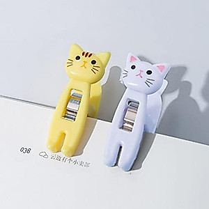 Cat Chip Clips, Paper Clamp, Chip Food Storage Bag Seal Clamp, Plastic Chip Bag Clip Kitchen Clips Multifunctional Small Clips for Bread Bag