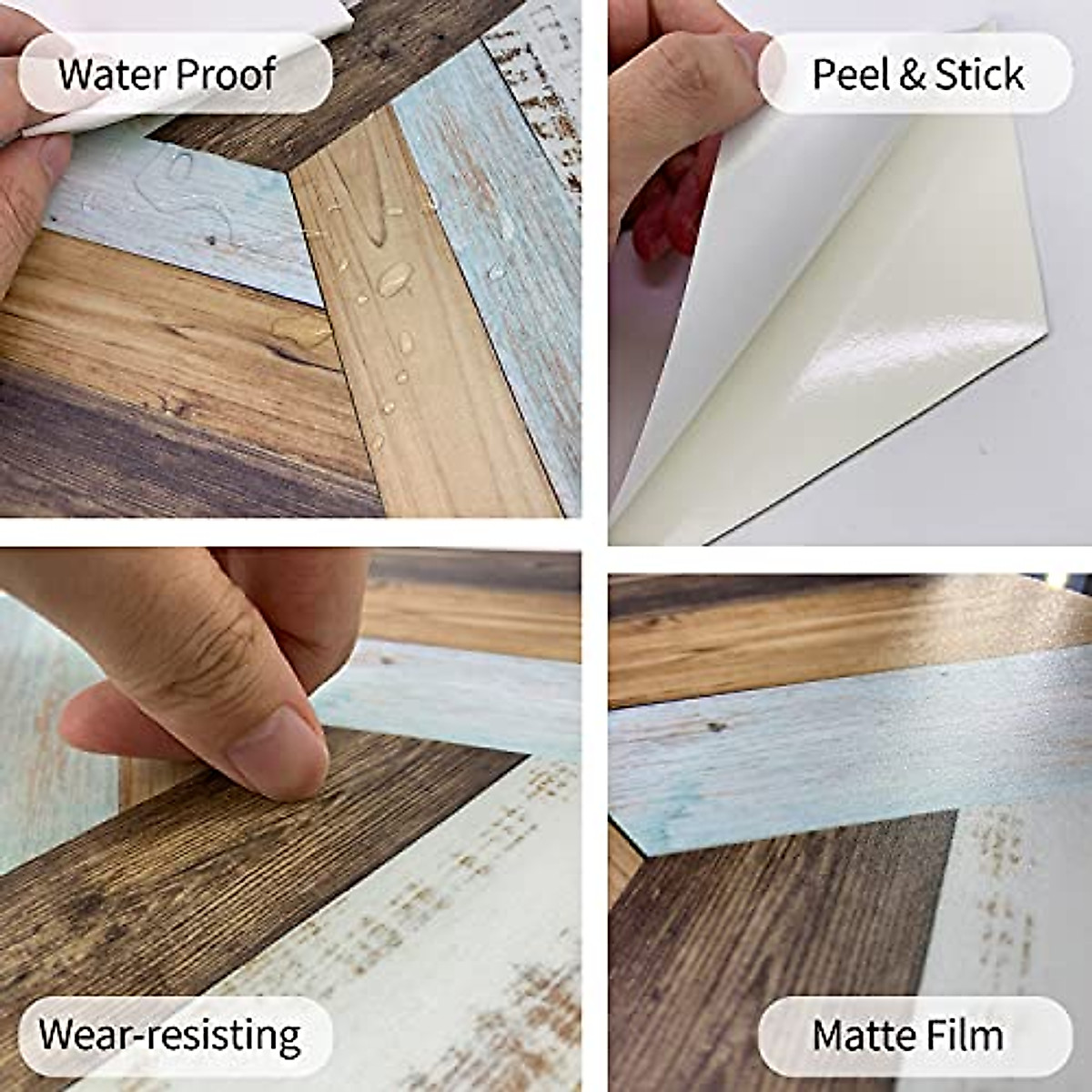 funlife 30Pcs Hexagon Peel and Stick Thick Kitchen Backsplash Foam Board, Self Adhesive Matt Wall Tile Decals for Home Decor, 7.87"x9.05", Lotus