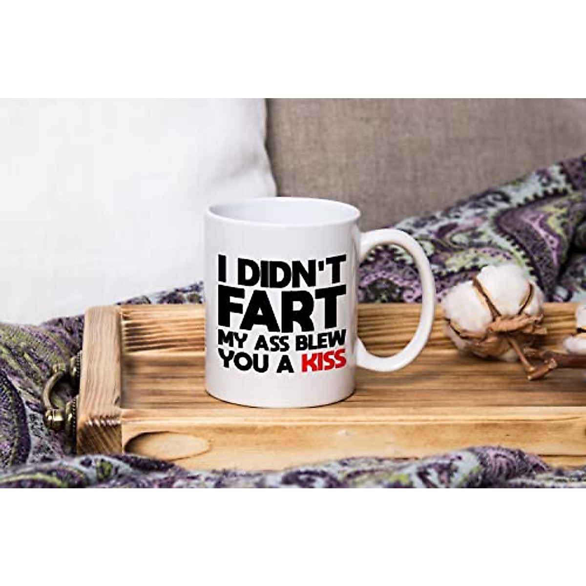 I Didn't Fart My Butt Blew You A Kiss Mug, Gag Husband Wife, Boyfriend Gifts, Valentine's Day, Fathers Day, Mothers Day, Anniversary Gifts For Men And Women, Boyfriend, Gag Gifts Mug For Him Her