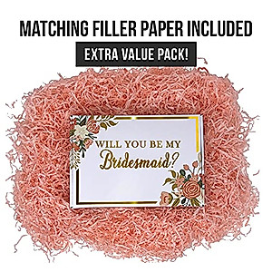 Bridesmaid Proposal Boxes - Set of 8 With Crinkle Paper for Bridal Party - Will You Be My Bridesmaid Boxes, Maid of Honor, Matron of Honor