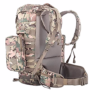 BACKFERRY Large Military Backpack Army Rucksack with Internal Frame Hydration and MOLLE Compatible. Top and Front Load for Wild Camping Backpacking Hiking Bushcraft Adventure 60L