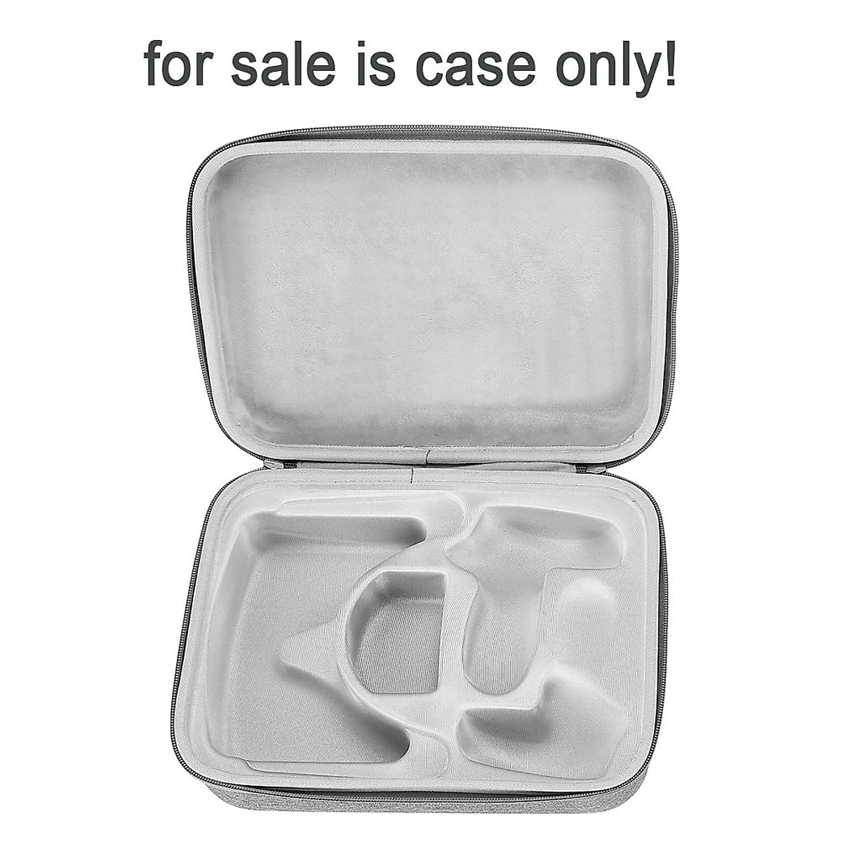 N-Brand Hard Carrying Case for Oculus Quest 2 All-in-One Virtual Reality Headset and Accessories, Protective Storage Travel Bag - Gray(Gray Lining)