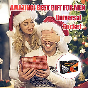 Universal Socket tools Gifts for Men - Socket Grip Tool Sets with Power Drill Adapter, Unique Gadgets Handy DIY Multitools for Men, Stocking Stuffers Gifts for Men/Husband/Boyfriends/Women(7-19mm)