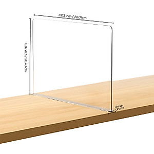 HBlife 4 PCS Adhesive Shelf Dividers for Closet Organization, Fit Wood Shelf Separators for Bedroom and Kitchen for Sweater, Shirts, Handbags