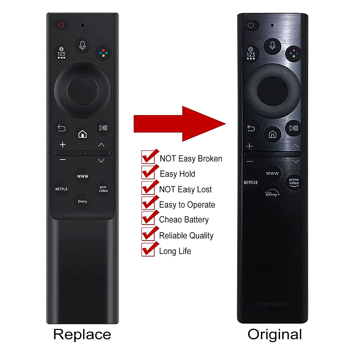 BN59-01386D RMCSPB1EP1 Replace Voice remote control fit for Samsung Smart TV Neo QLED, The Frame and Crystal UHD Series QN43Q60AAFXZA, QN50LS03AAFXZA, QN50Q60AAFXZA, QN50QN90AAFXZA, QN55LS03AAFXZA