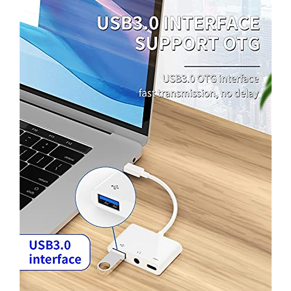 USB C to 3.5mm Headphone and Charger OTG Adapter TypeJack AUX dongle Audio Splitter for Samsung Galaxy LG Power Charging Thunderbolt 3.0 for MacBook Pro/Air4 2020 for ipad Camera Connector Converter