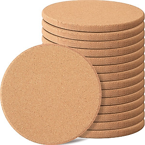 16 Pack Cork Trivet 8 Inch Cork Coaster Thick Cork Trivets for Hot Dishes and Hot Pots Heat Resistant Multifunctional Cork Board Hot Pads for Table Countertop