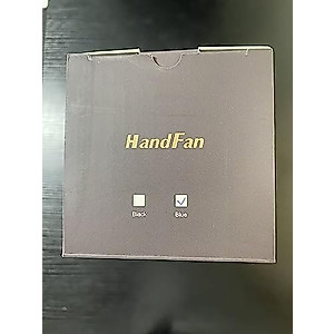 HandFan Bottle - 20 oz, 2 Lids (Straw Lids), Leak Proof - Fitness Water Bottles and Flasks with Cooling Handheld Fan for Men, Women and Children - Valentine's Day Gift for Men or Women - Blue