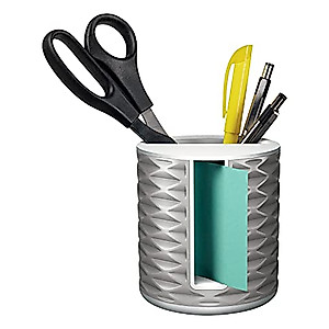 Post-it Note Dispenser, 3x3 in, Vertical, White with Grey, Pack Includes Dispenser and a 45-Sheet Pad of Pop-up Notes (ABS-330-W)