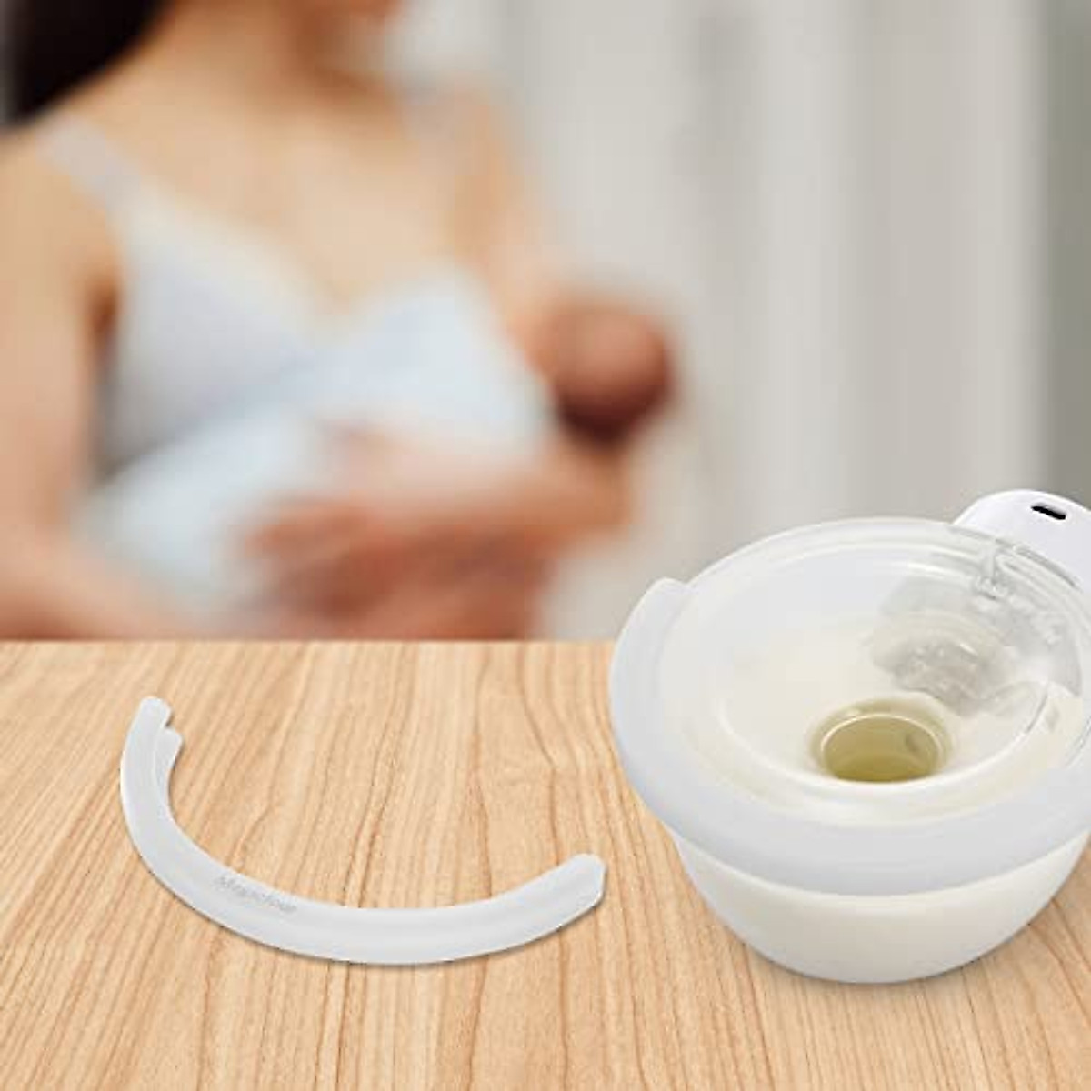 Magicfour Flange Lock Compatible with Momcozy Wearable Breast Pump 2 Pack Leak Latch for Mom Cozy Hands Free Breast Pump Accessories for Momcozy Breast Pump S12/S12 Pro/S9/S9 Pro, Prevent Leaking Milk
