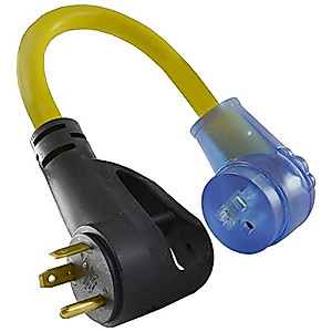 Conntek 15340 RV 30-Amp Plug with Ergo Grip to 15/20 U.S Female Connector Light End Adapter