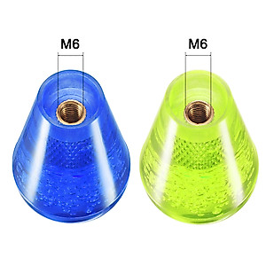 uxcell Ellipse Oval Joystick Head Rocker Ball Top Handle Arcade Game Replacement Yellow Blue