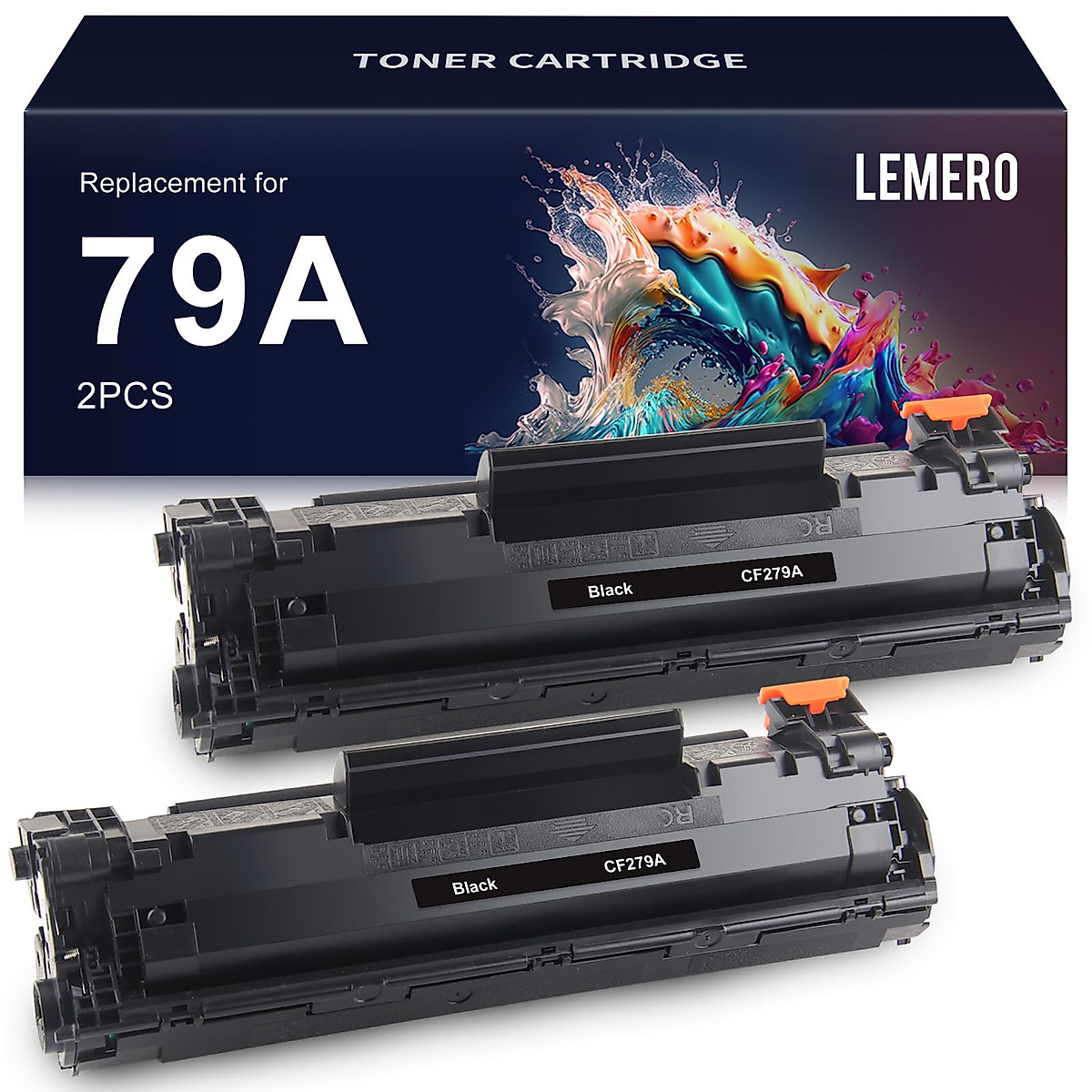 LEMERO Compatible Toner Cartridge Replacement for HP 79A CF279A to use with Laserjet Pro M12w M12a MFP M26nw M26a (Black, 2-Pack)